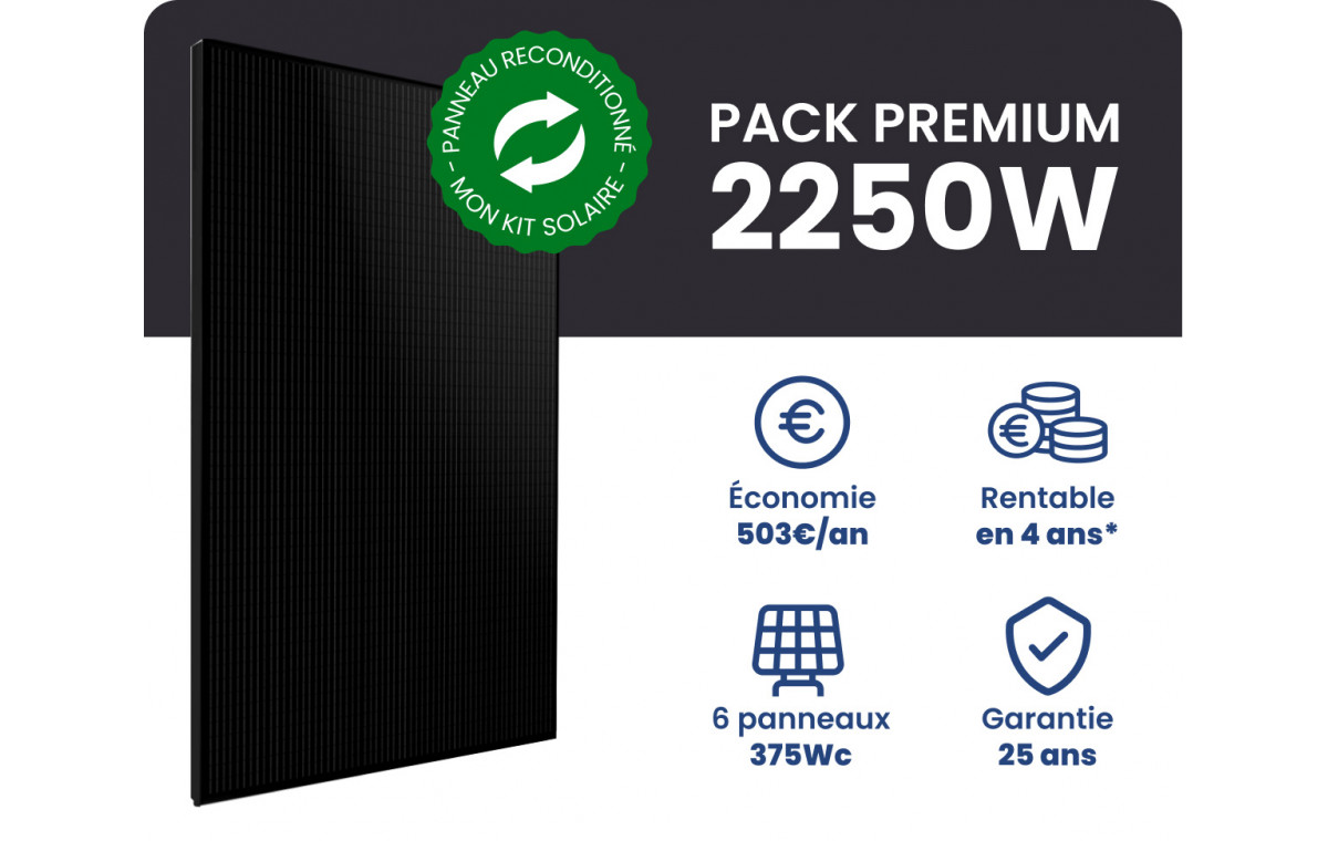 Kit Solaire Autoconsommation Premium reconditionné 2250W | Mon Kit Solaire