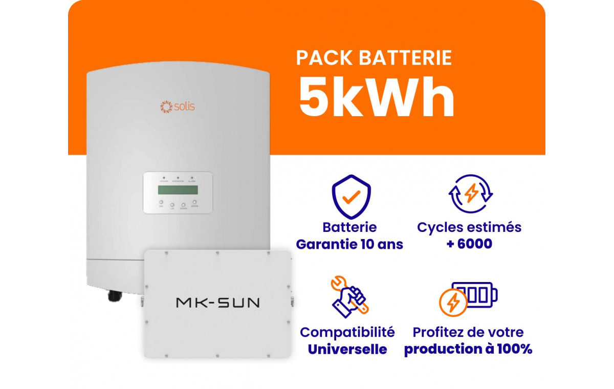 PACK Batterie Solaire 5 kWh - RAI SOLIS & MK-SUN | Mon Kit Solaire
