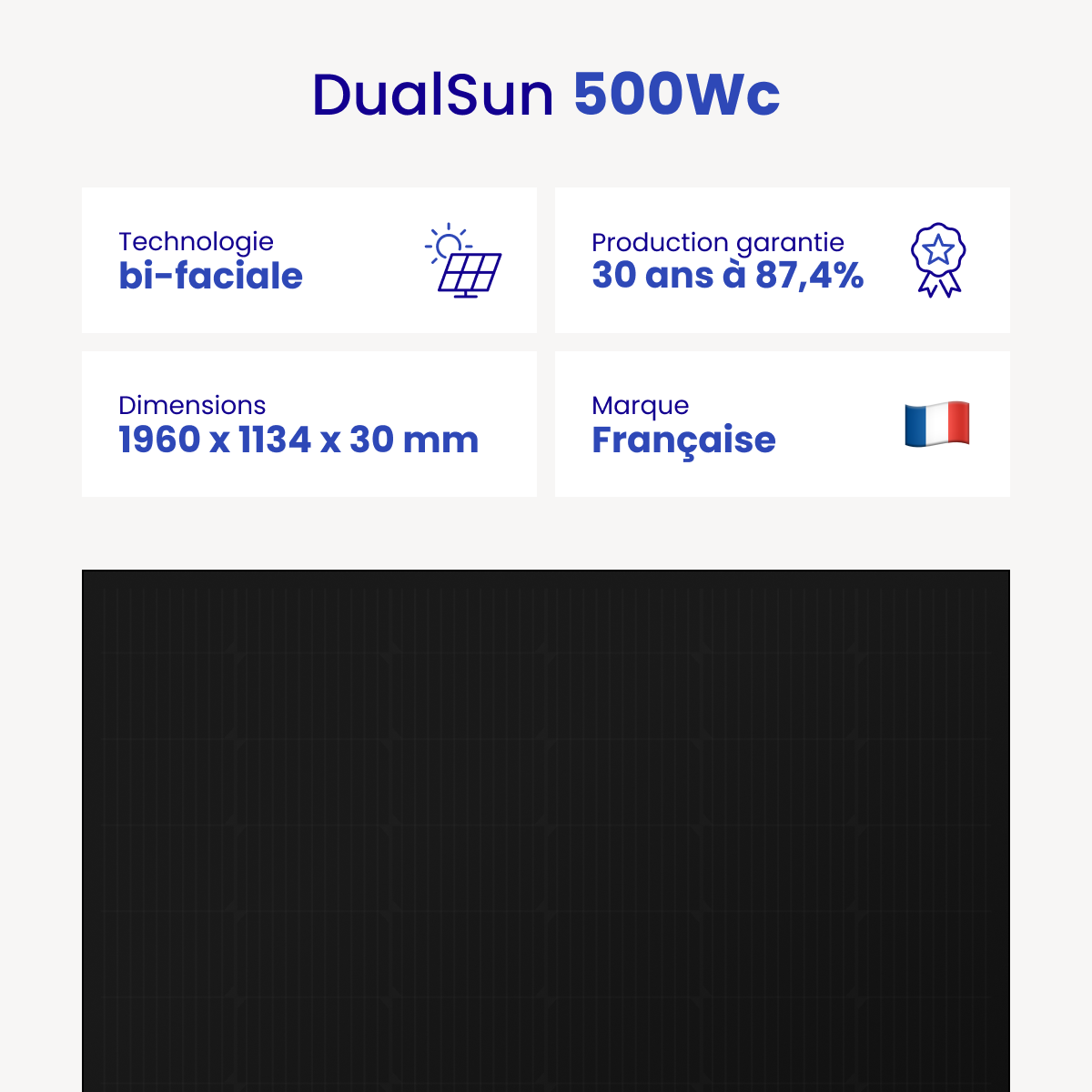 Panneau solaire Dualsun FLASH 500Wc bifacial