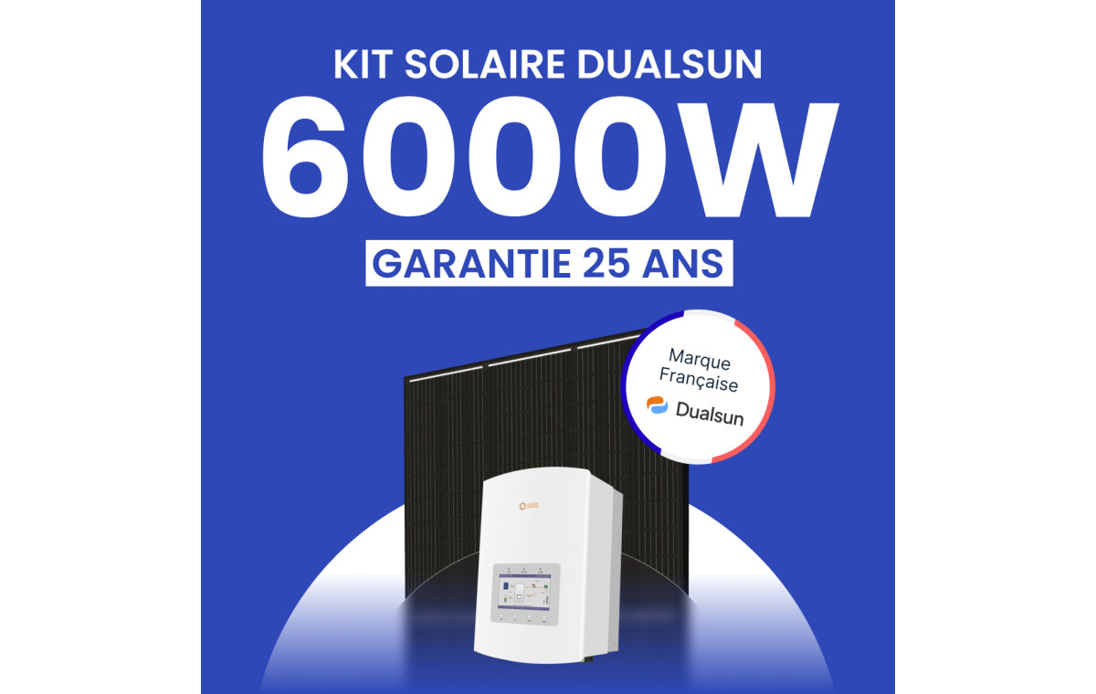 Kit solaire 6000W DualSun – Onduleur Solis Hybride