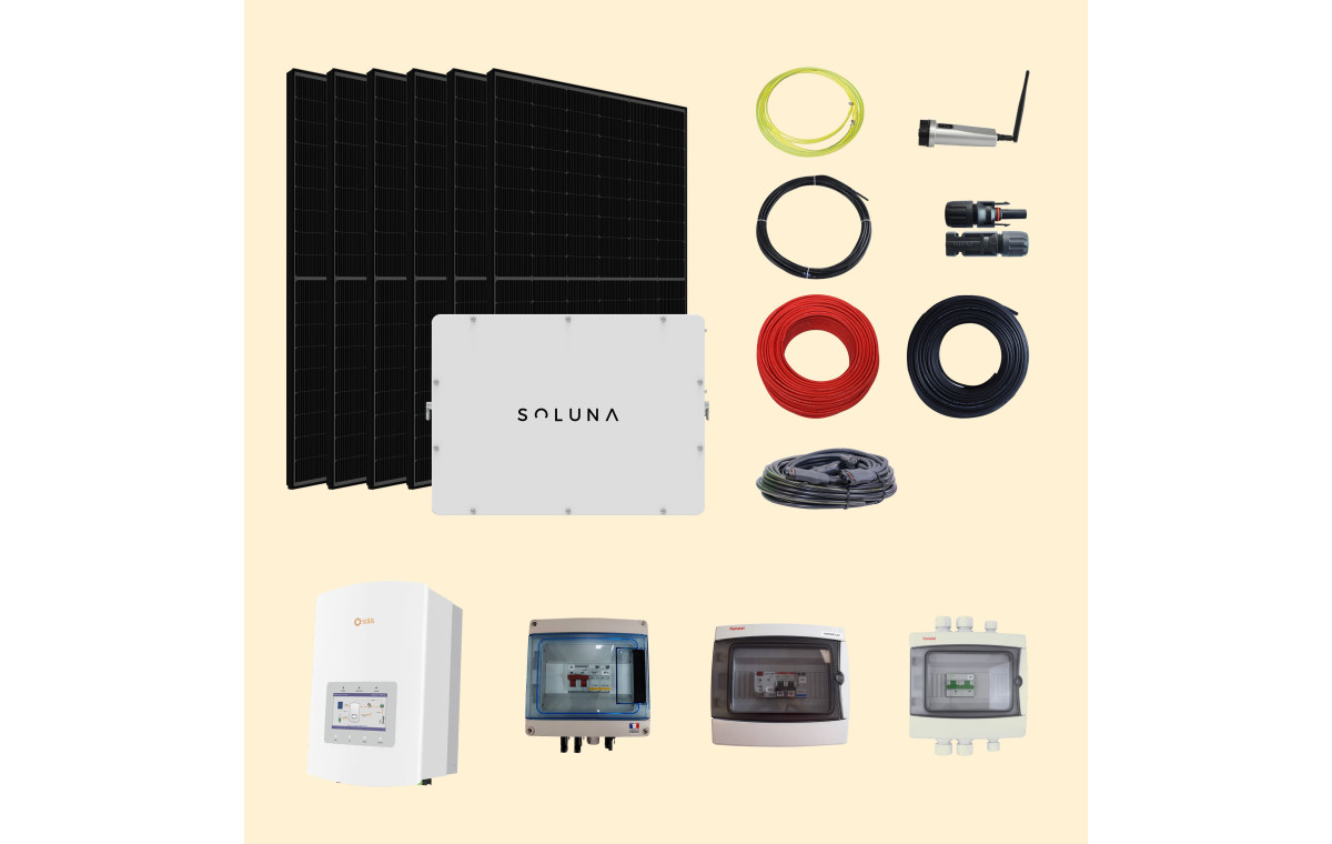 Kit solaire 3000W – Onduleur hybride + Batterie 5 kWh